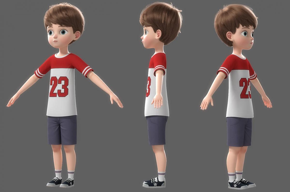 3d Cartoon Boy Image